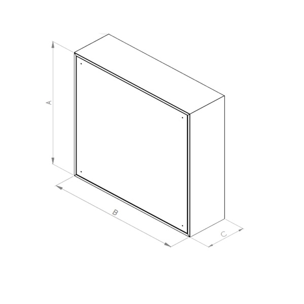 Caja de Paso 100X100X30 CM Metálica RETIE TS TT